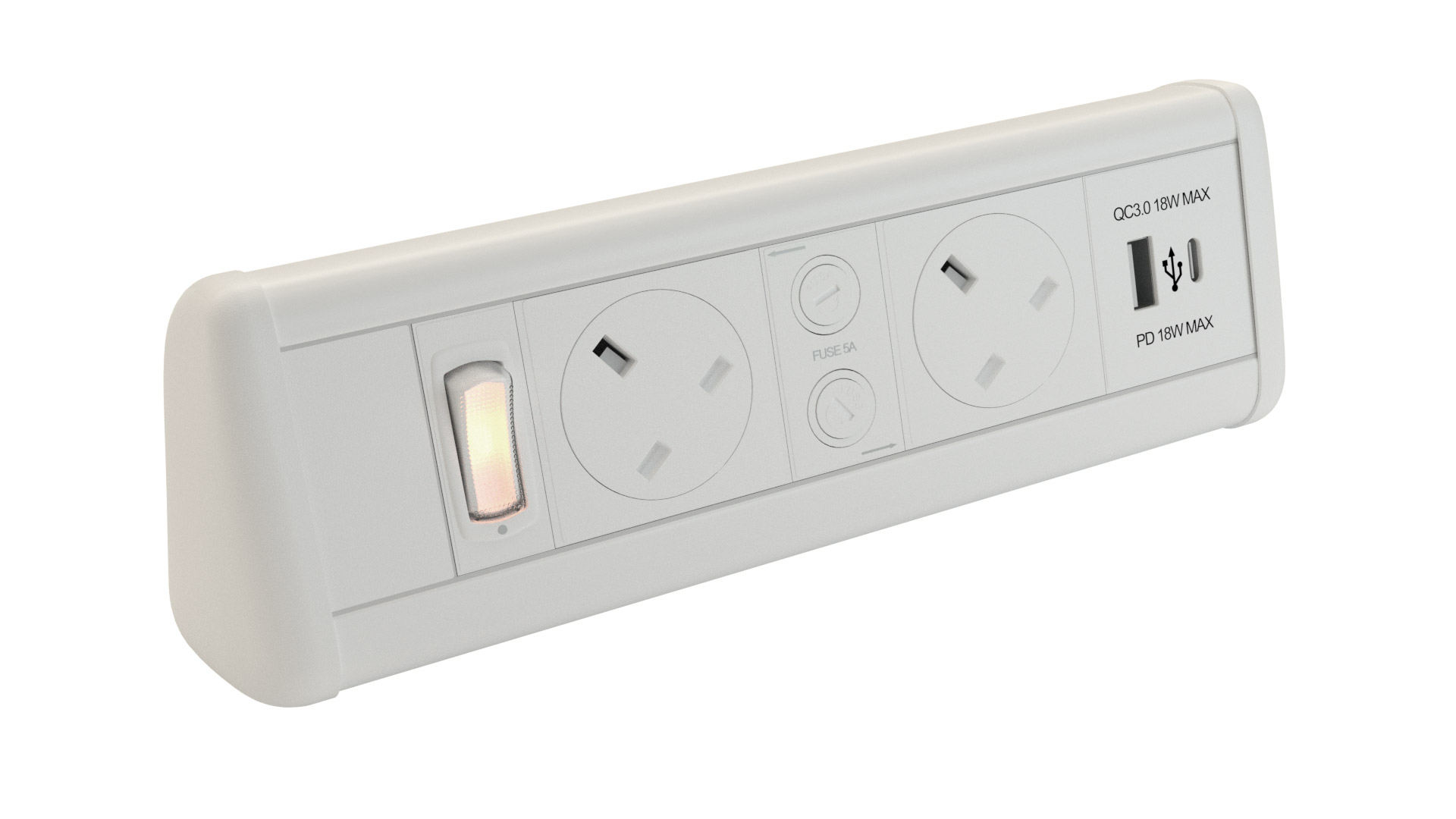 P-Pack Desktop Sockets (2 UK Power Sockets, 2 USB (Type A & C) Chargers ...