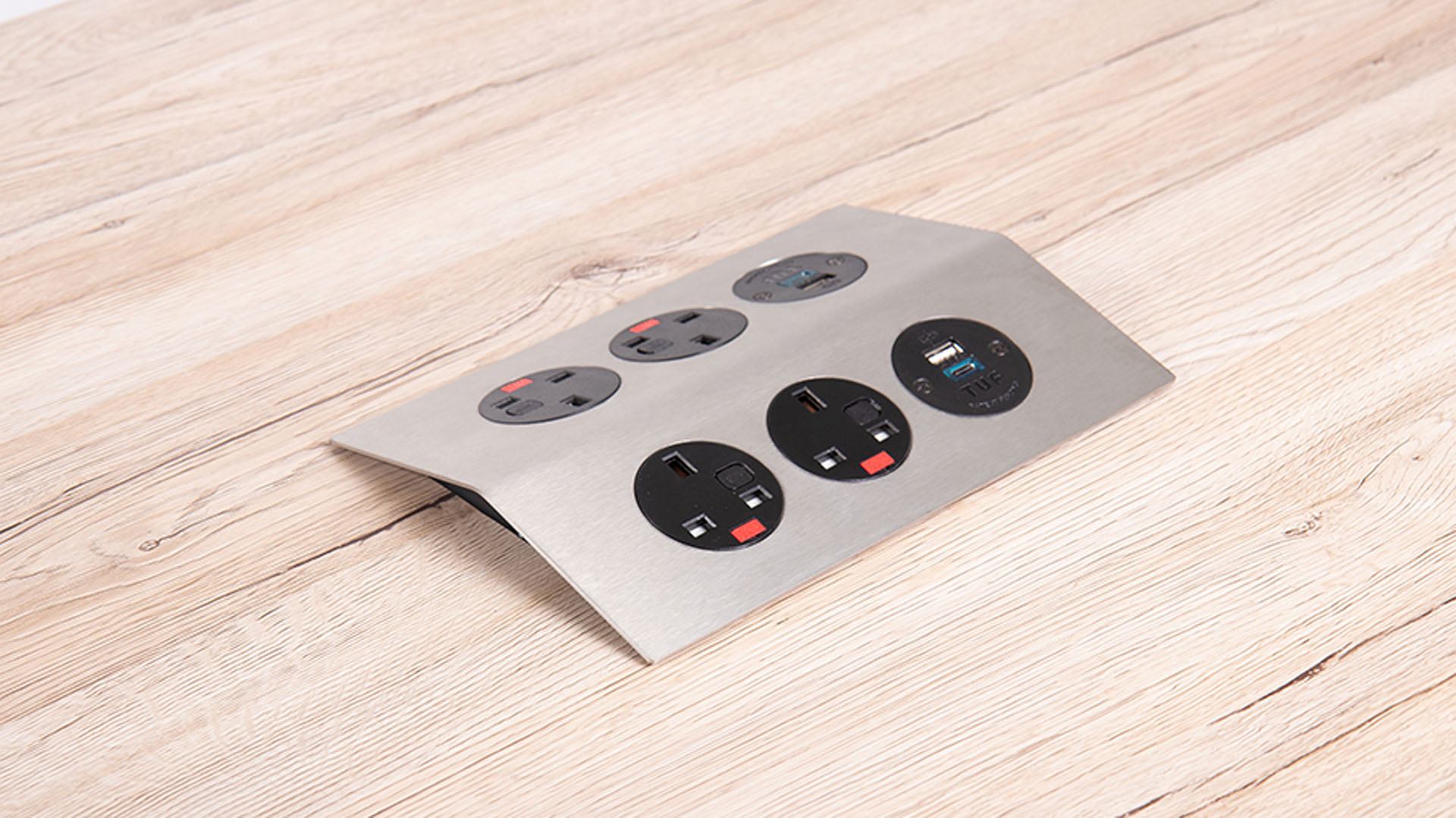 Desktop Sockets UK with Data and USB, Desktop Mounted Power Extension ...